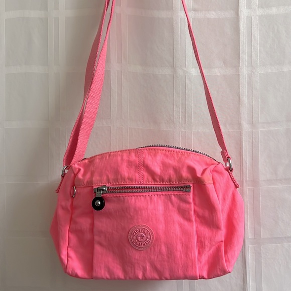 Kipling | Bags | Kipling Neon Pink Crossbody Purse | Poshmark